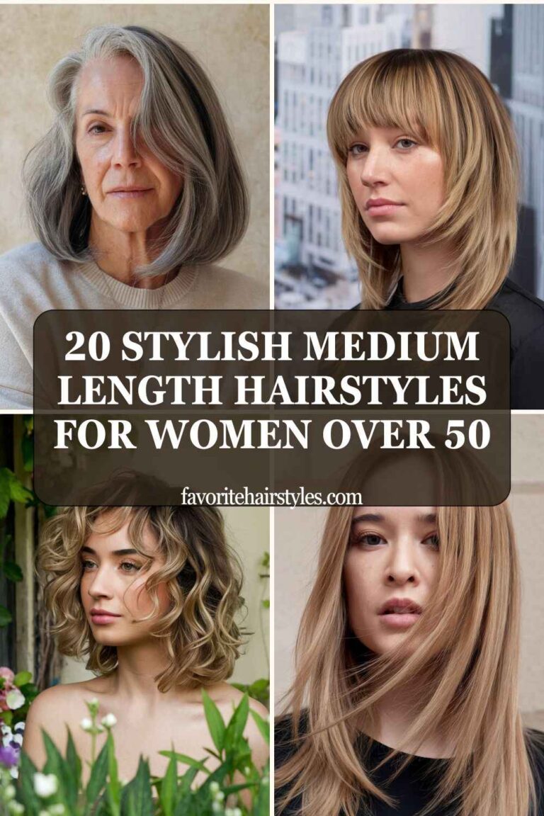 20 Stylish Medium Length Hairstyles for Women Over 50 - Favorite Hair ...