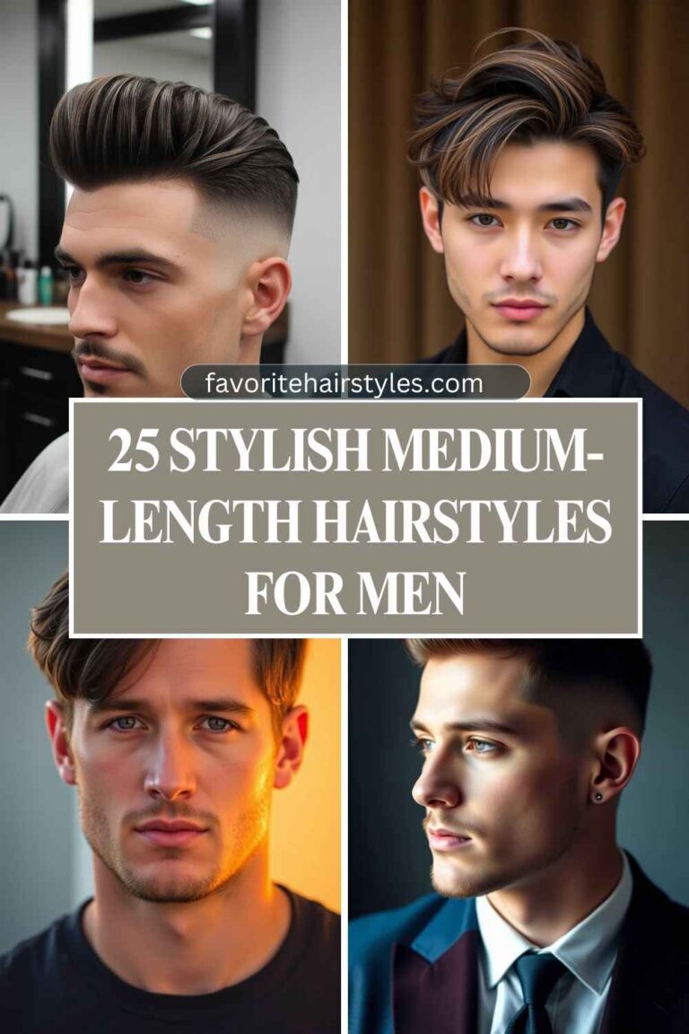 25 Stylish Medium-Length Hairstyles for Men - Favorite Hair Styles ...