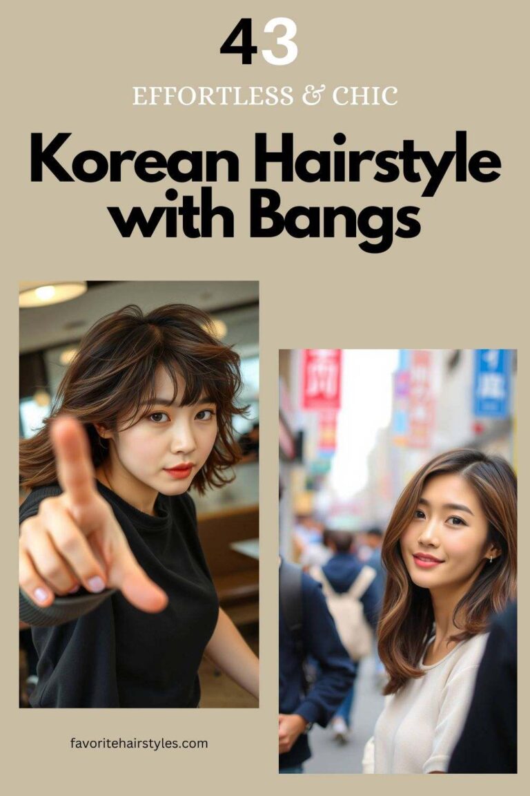 43 Effortless & Chic Korean Hairstyle with Bangs - Favorite Hair Styles ...