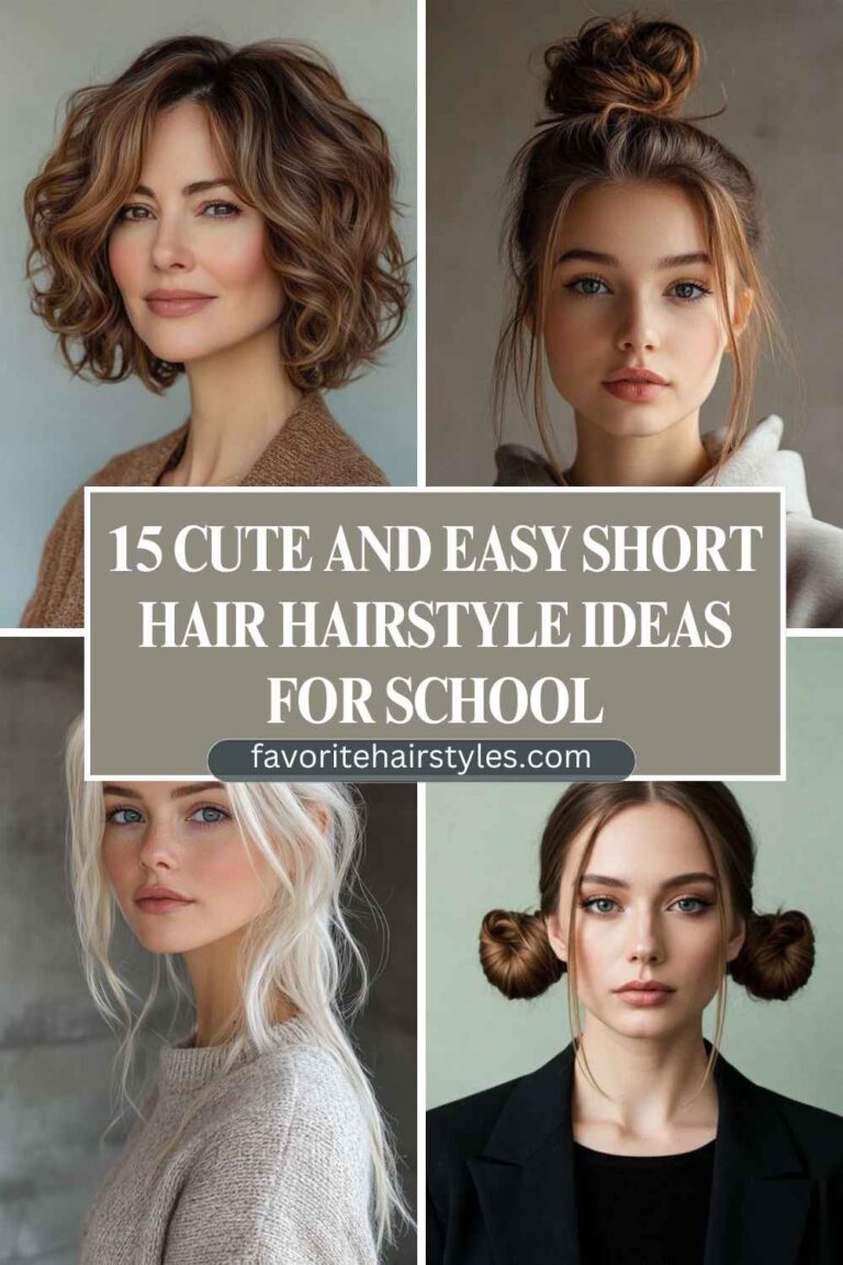 15 Cute and Easy Short Hair Hairstyle Ideas For School - Favorite Hair ...