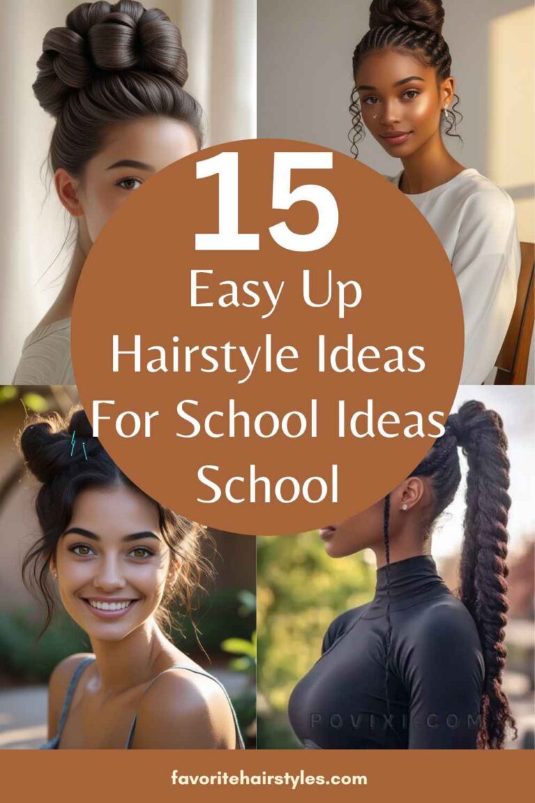 15 Easy Up Hairstyle Ideas For School - Favorite Hair Styles | Trendy ...