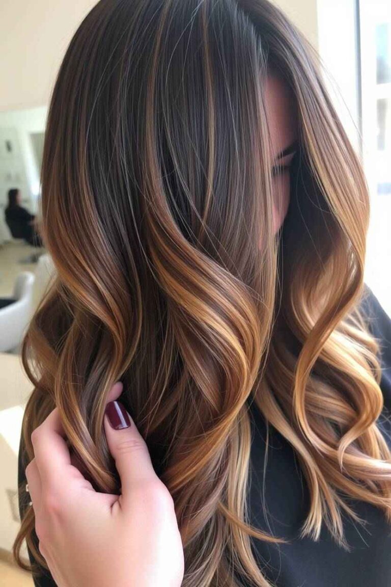 Sun-Kissed Caramel Highlights on Dark Hair - Favorite Hair Styles ...
