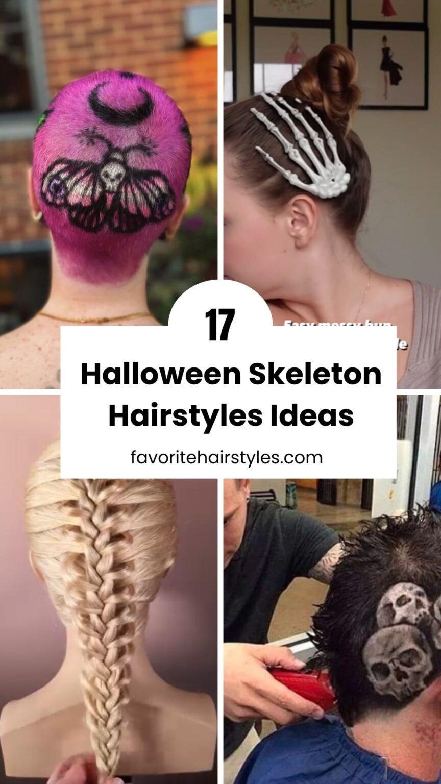 Halloween Skeleton Hairstyles: Spooky Hair Ideas for Costume Fun