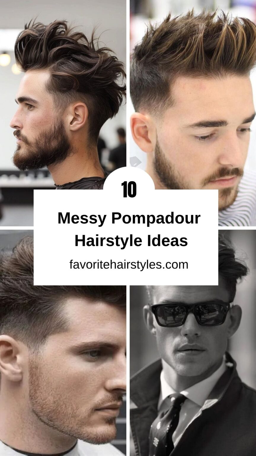 Messy Pompadour Hairstyle: Effortless Modern Volume
