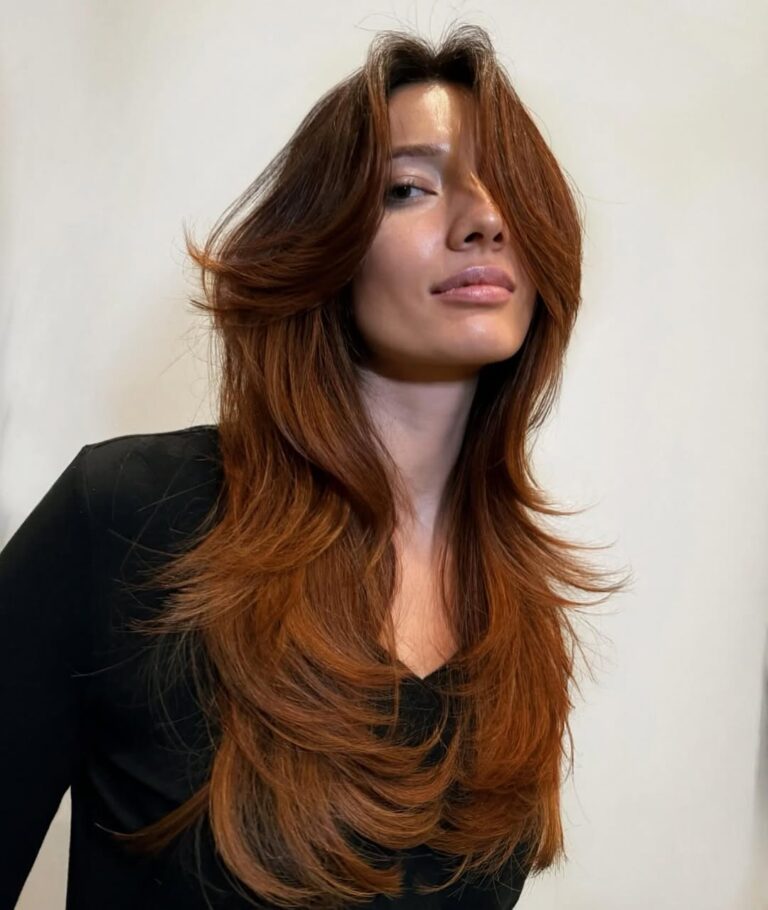 Women's Long Layered Cuts Hairstyle for Square Face Trends