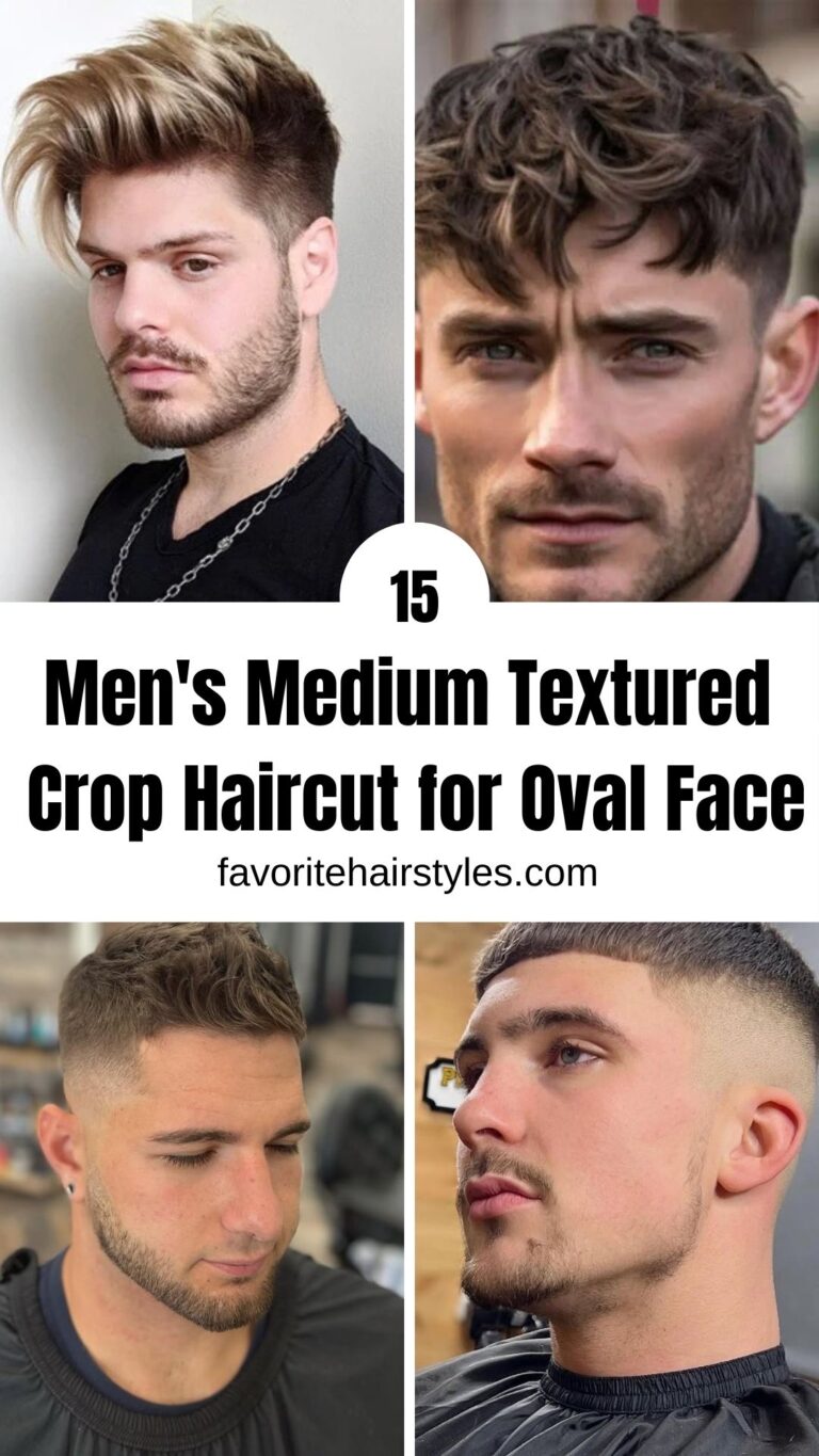 Men's Medium Textured Crop Haircut for Oval Face