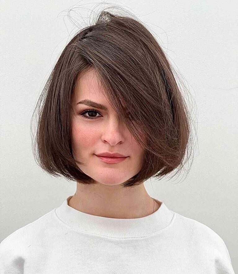 Women Chin-Length Bob Hairstyles for Heart-Shaped Faces