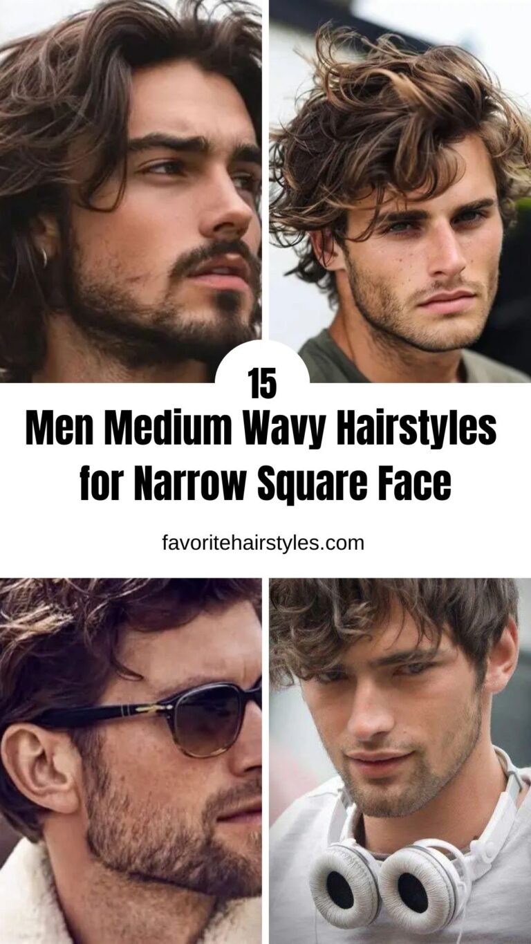Men Medium Wavy Hairstyles for a Narrow Square Face Guide