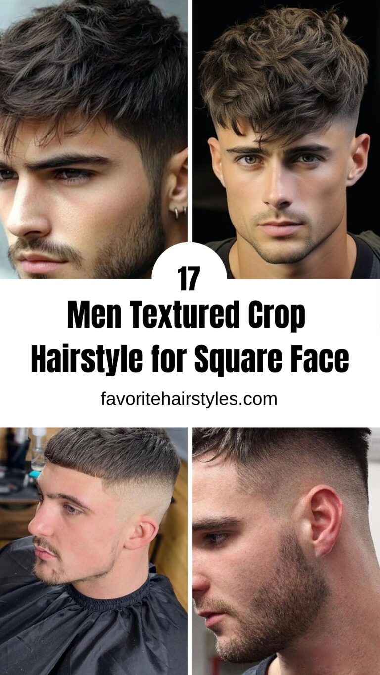 Men Textured Crop Hairstyle for Square Face | Modern Look