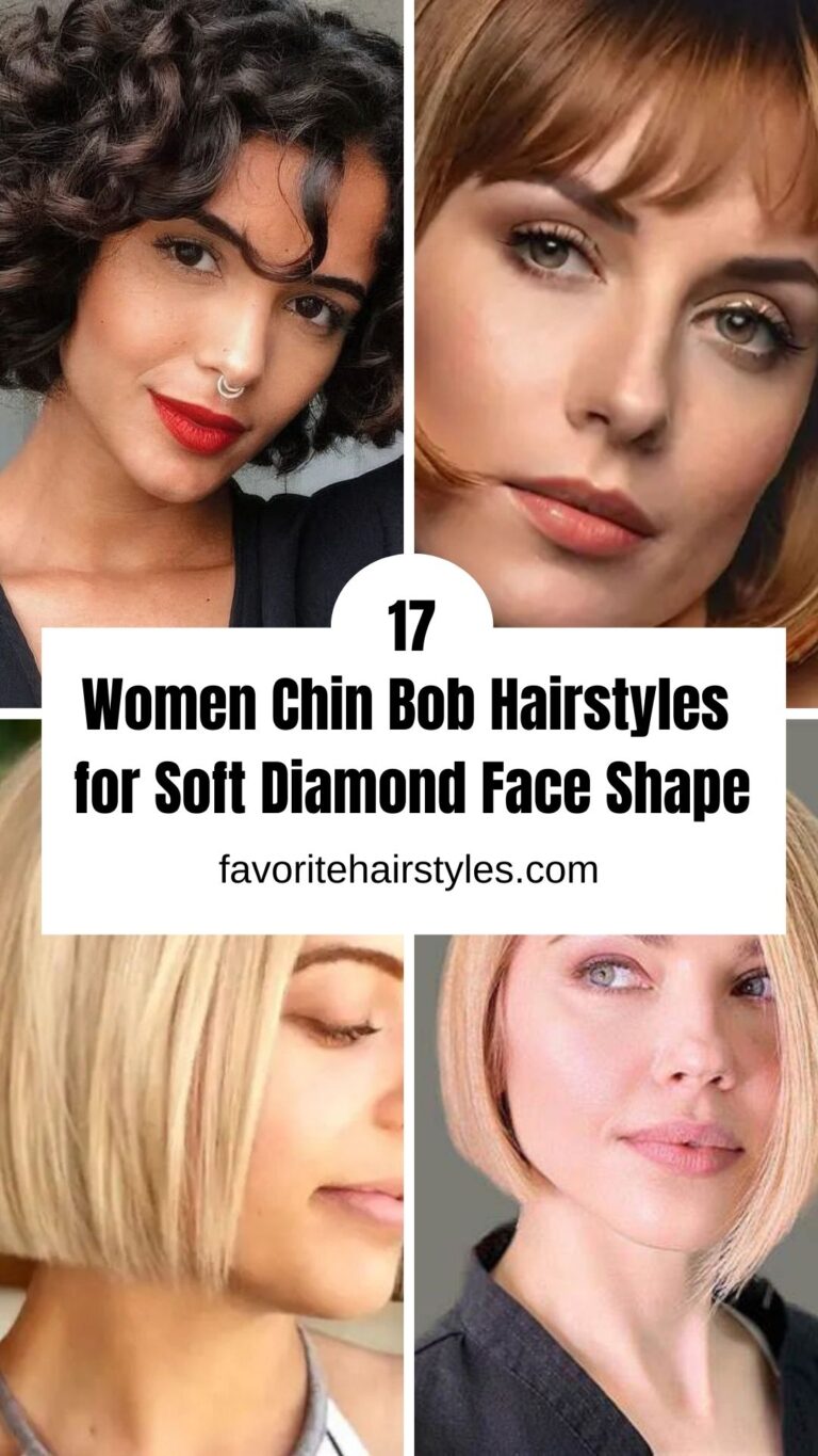 Women Chin Bob Hairstyles for Soft Diamond Face Shape Guide