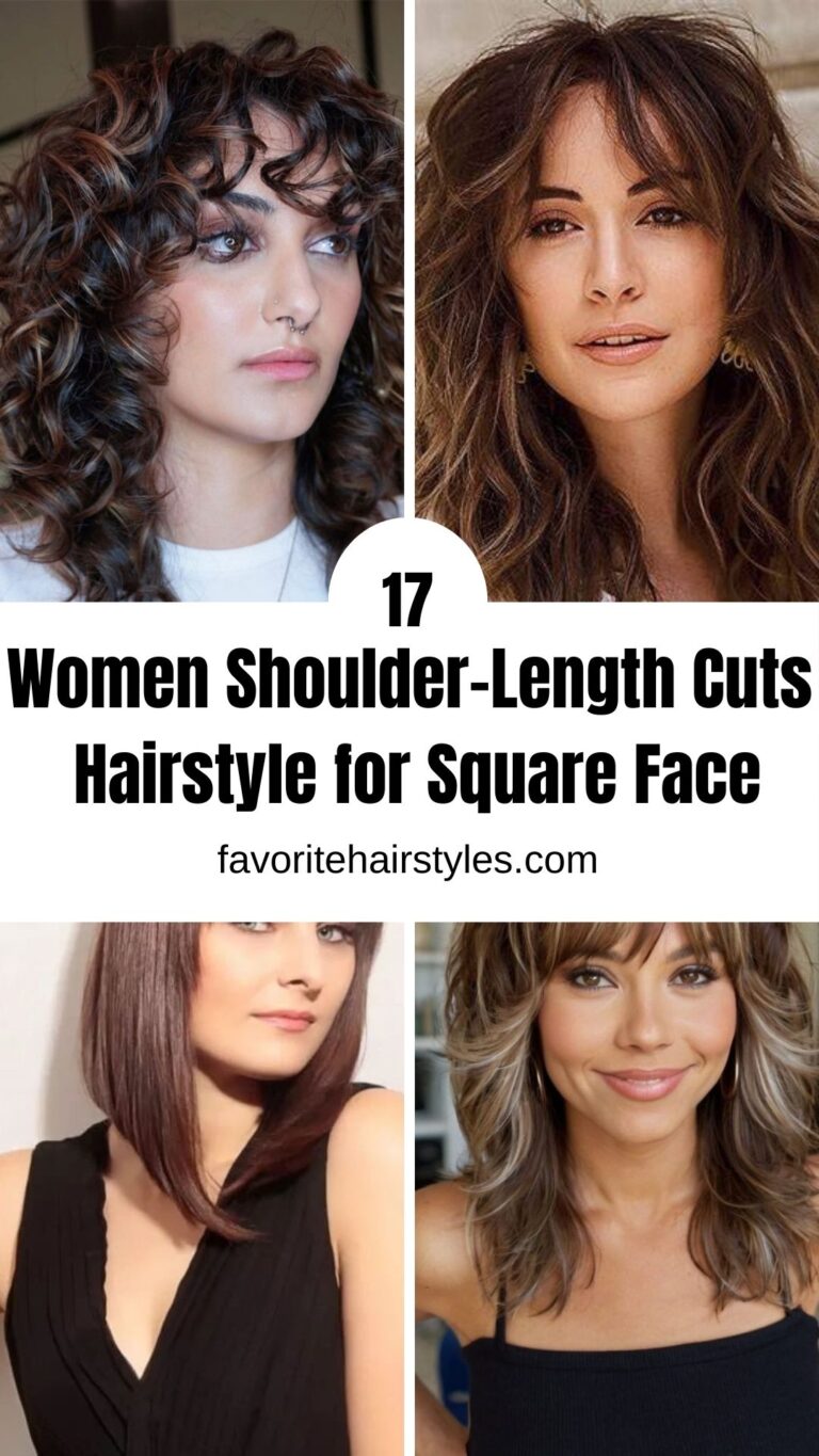 Women Shoulder-Length Cuts Hairstyle for Square Face