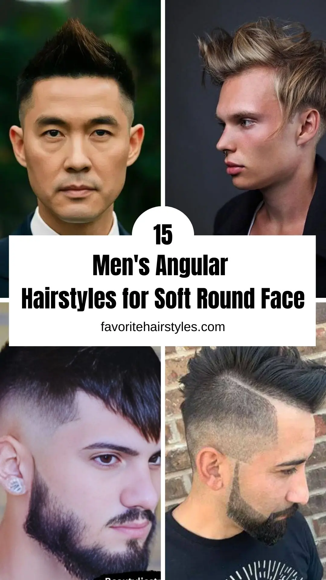 Men's Angular Hairstyles for Soft Round Face: Sharp Looks