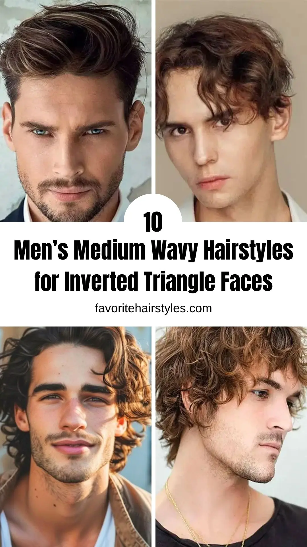 Men’s Medium Wavy Hairstyles for Inverted Triangle Faces Guide